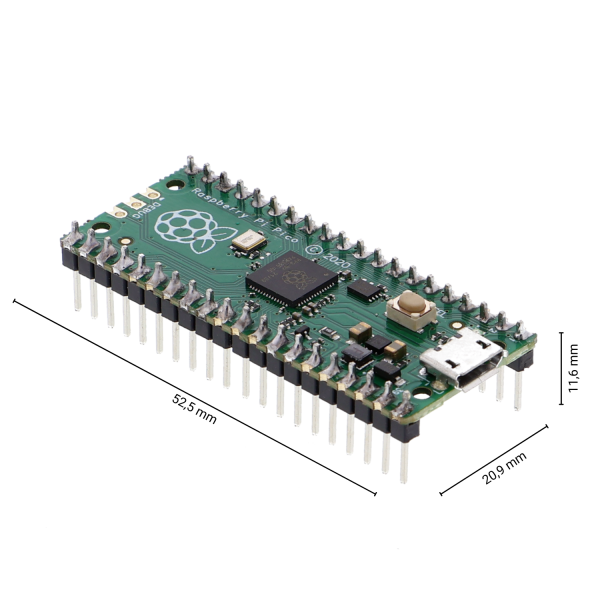 Raspberry Pi Pico Rp2040 Chip Pinleisten Gelötet Günstig Online Kaufen Funduinoshop 