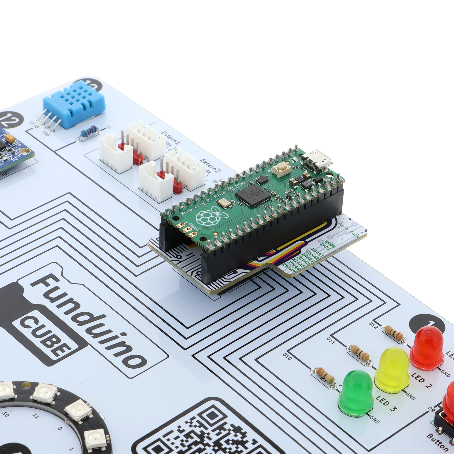 Scheda Adattatore Funduino Cube Raspberry Pi Pico Funduino Cube Funduino Istruzione