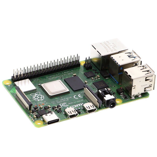 Raspberry Pi 4 Model B - 2 GB RAM, 64 Bit 1.5 GHz CPU, WLAN, LAN ...