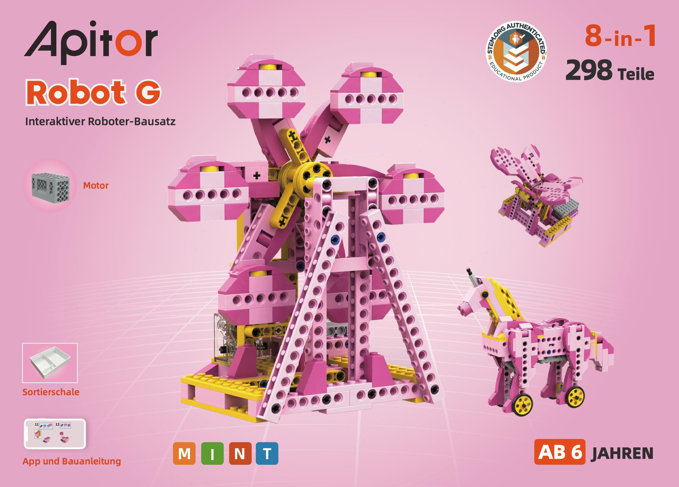 Apitor Robot G - 8-in-1-motorisierter Roboter (Vergnügungspark) günstig online kaufen | Funduinoshop