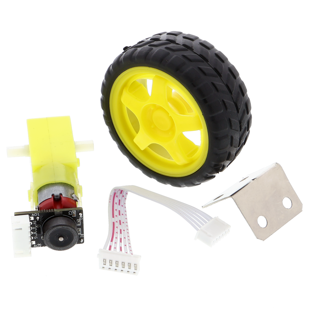 Electric motor TT gear motor 3V - 6V with encoder and wheel, double ...