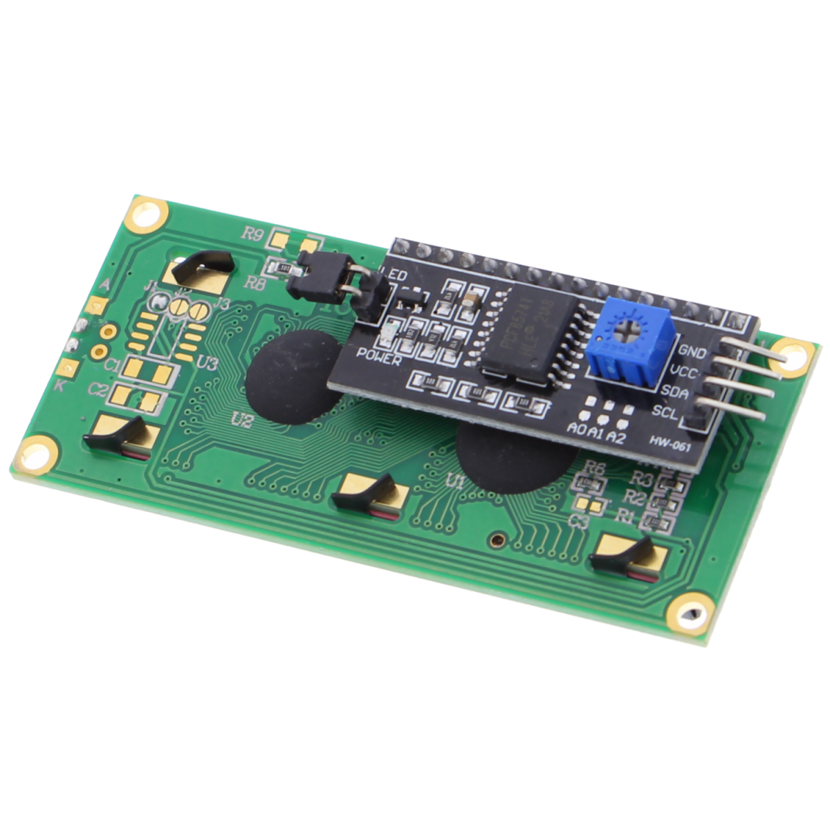 16x02 I2C LCD Modul mit HD44780 günstig online kaufen | Funduinoshop