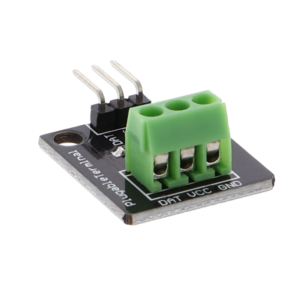 Connection terminal with screw terminals for temperature sensor DS18B20 ...