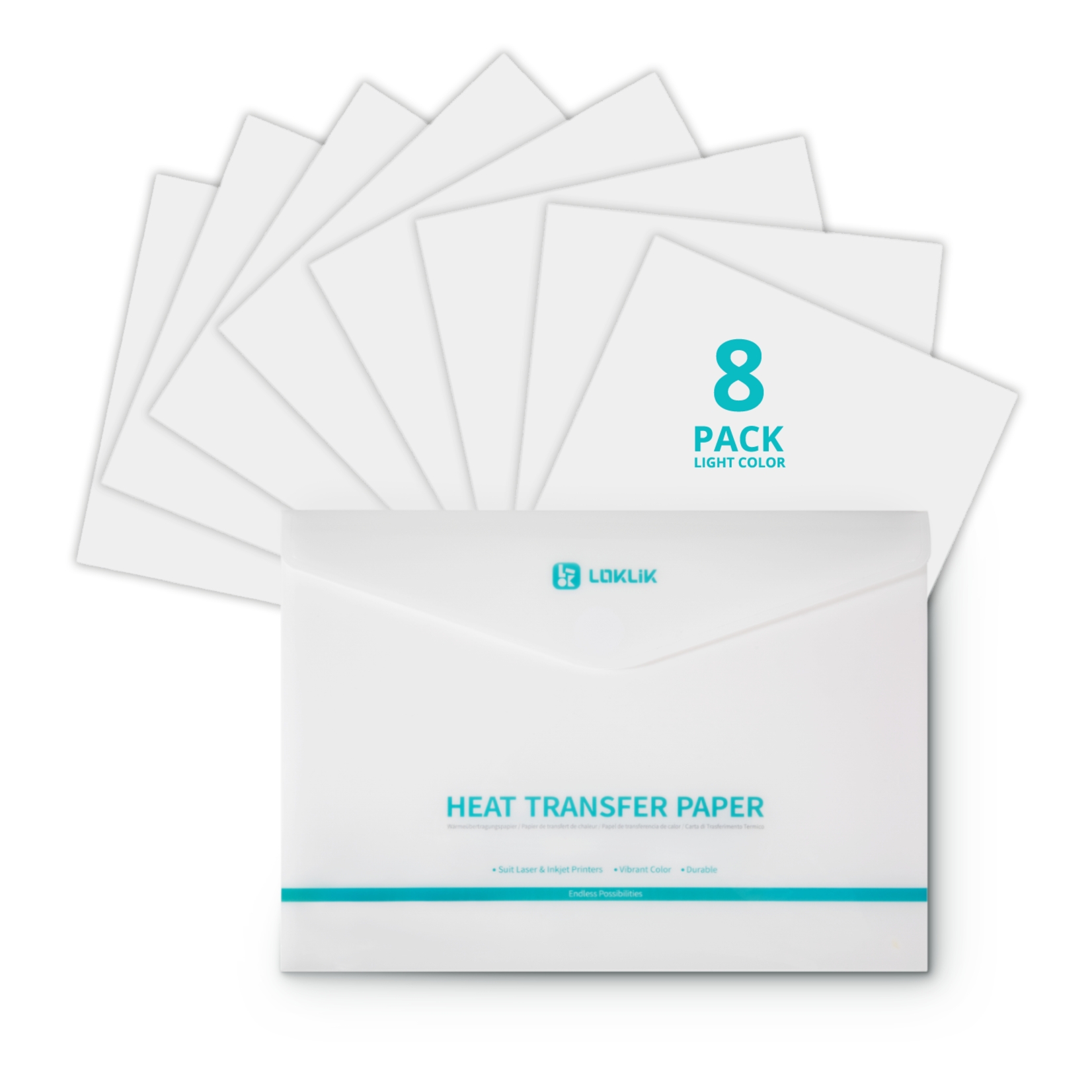 LOKLiK Papel de transferencia térmica - oscuro - paquete de 8 comprar barato online | Funduinoshop