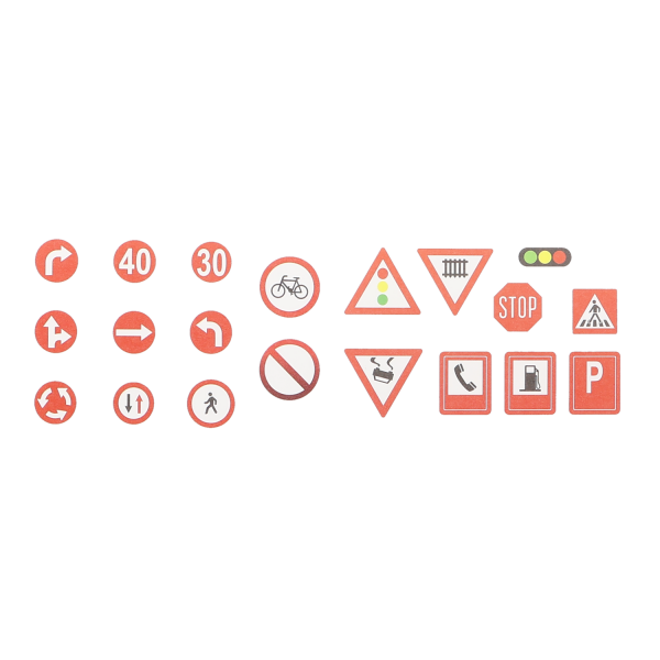 DIY Straßenschilder / Verkehrszeichen Aufkleber Set günstig online ...