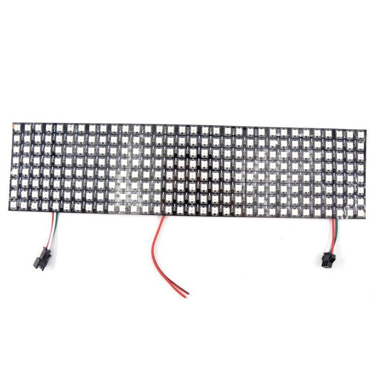 Flexible WS2812B RGB LED Matrix - mit 8*32 Pixeln, 10mm Pixelabstand ...