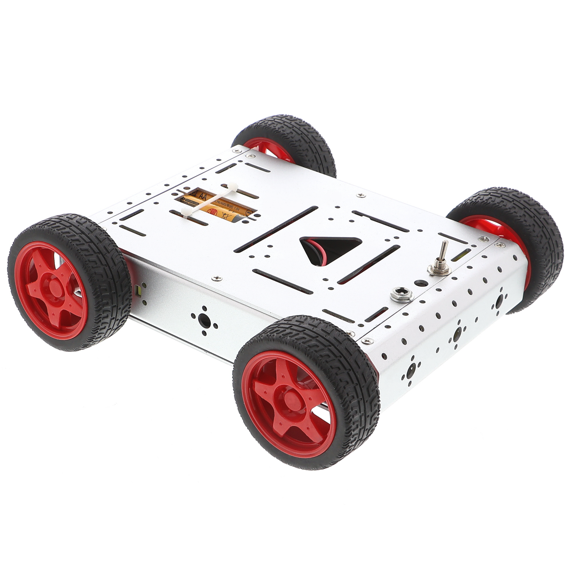 Chassis - Sturdy aluminum version with geared motors (4x4 all-wheel ...