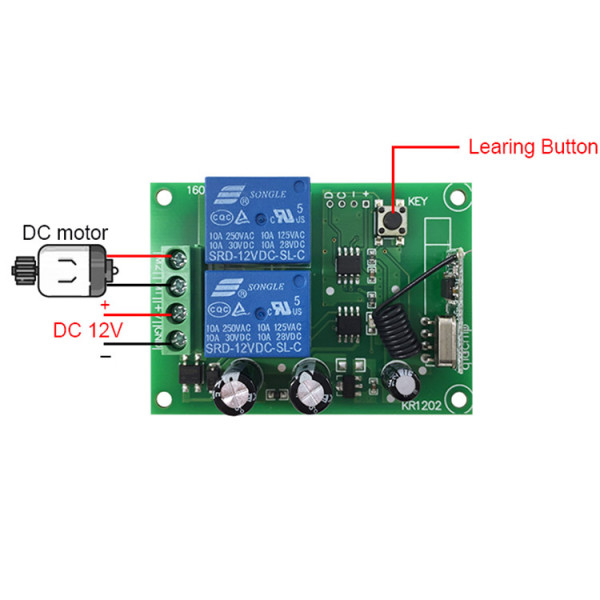 Radio relay - motor control - polarity reversal - receiver and remote ...