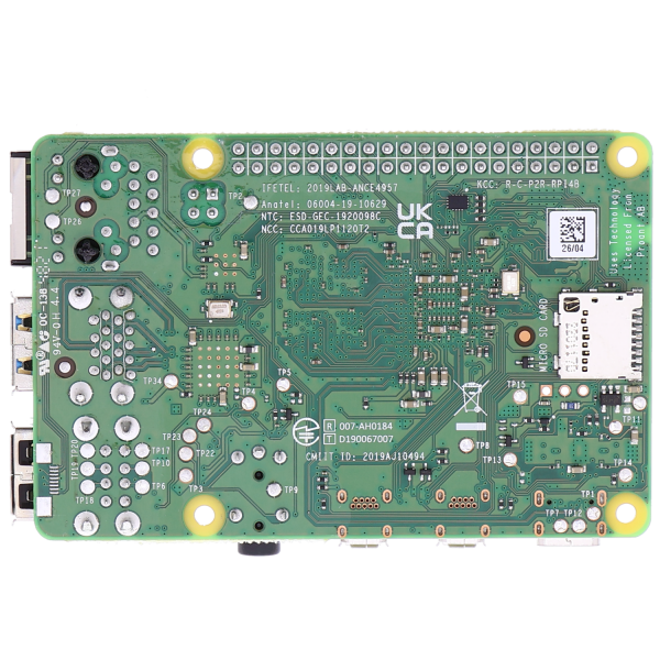Raspberry Pi 4 Model B - 2 GB RAM, 64 Bit 1.5 GHz CPU, WLAN, LAN ...