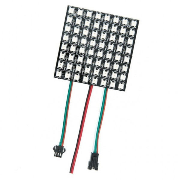 Flexible WS2812B RGB LED Matrix - mit 8*8 Pixeln, 10mm Pixelabstand ...
