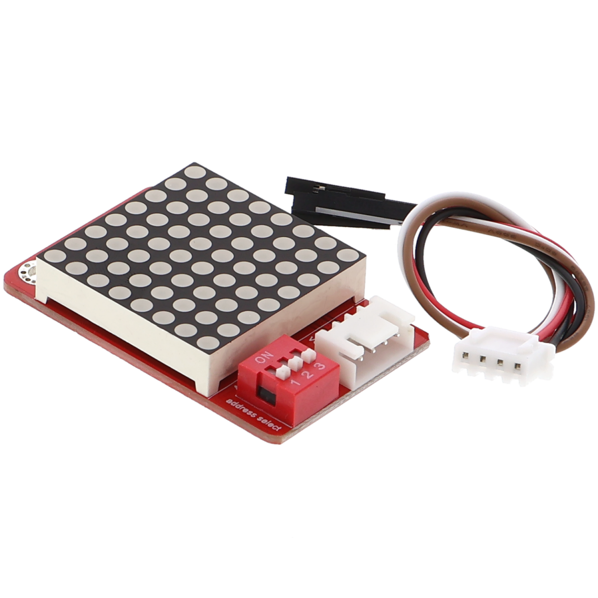 8x8 LED Matrix with HT16K33 Chip - I2C, with XH2.54 4P Connector buy ...