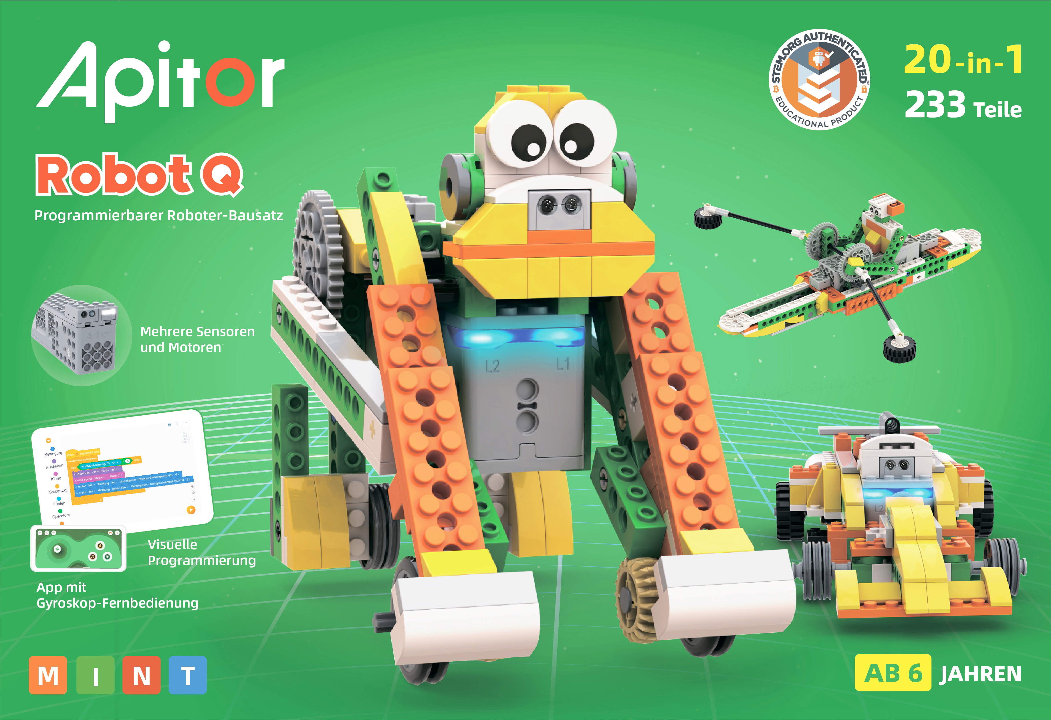 Apitor Robot Q - 20-in-1 educational robot kit for beginners buy cheap ...